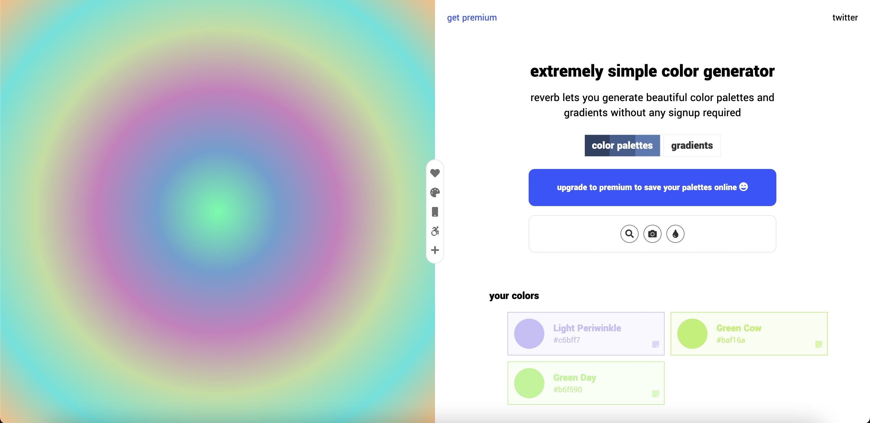 REVERB - Beautiful Color Palette Generator